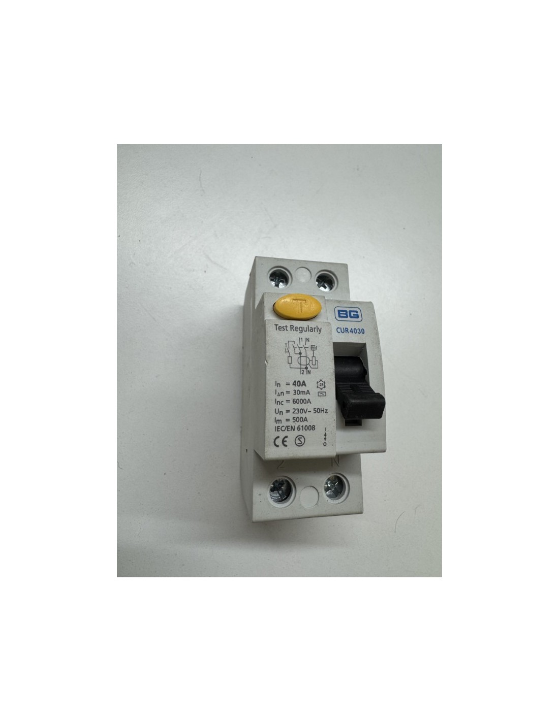 BG CUR4030 40 Amp 30ma 2 Pole Rcd Breaker